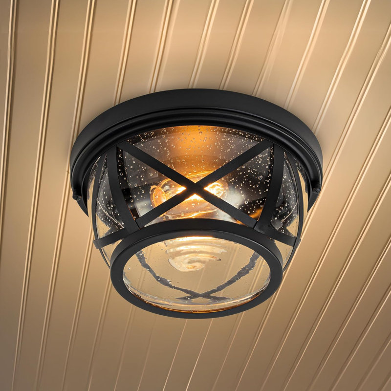 YUBIOM 2-Light Modern Farmhouse Porch Light Ceiling Mount | Wayfair